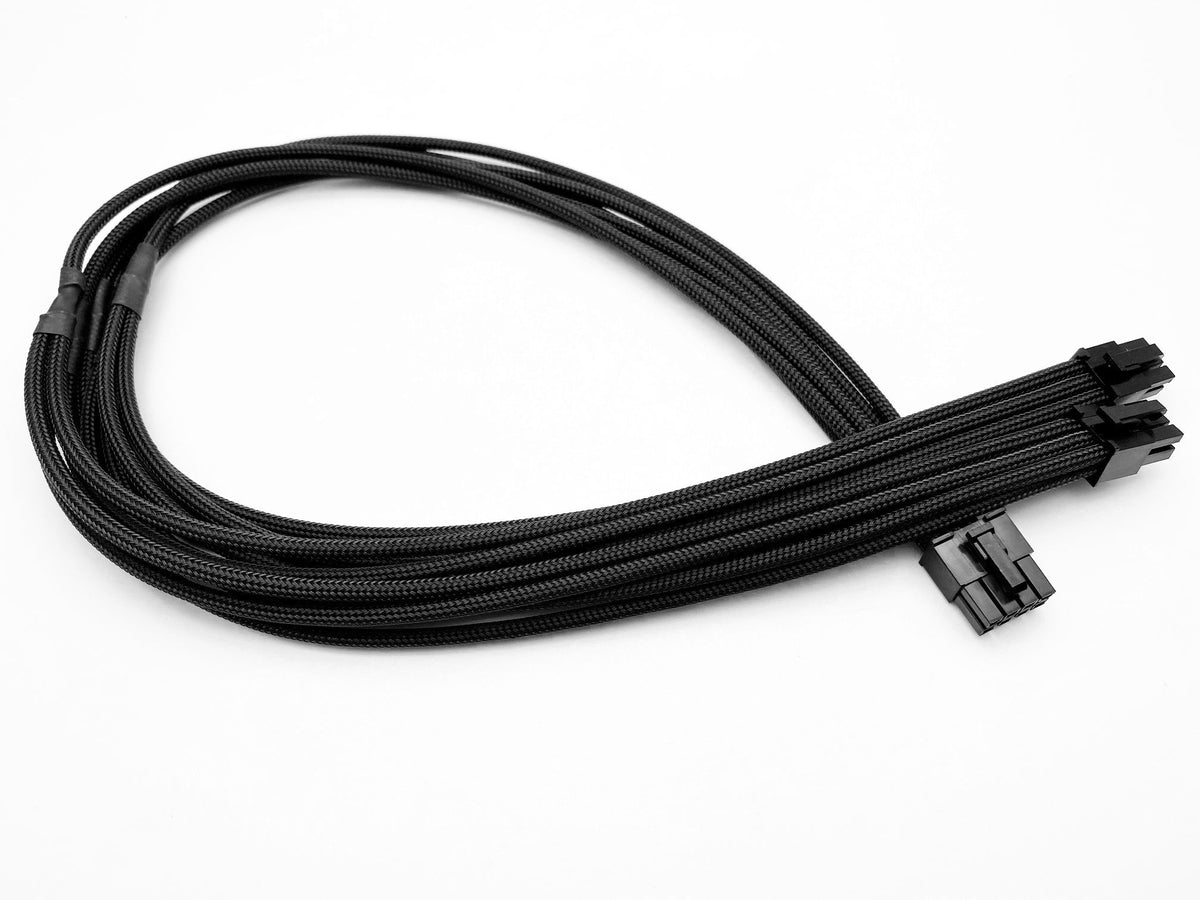 8pin PSU to 2 x 6pin Sleeved Power Supply Modular Riser Cable for Mini ...